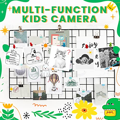 Kids Camera Instant Print,Zero Ink Camera for Kids 1080P HD,Selfie Digital Camera with Print Paper,2.4 Inch Screen Kids Video Camera,Birthday Gift for Boys Girls 3-12