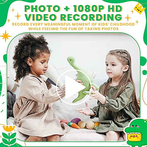 Kids Camera Instant Print,Zero Ink Camera for Kids 1080P HD,Selfie Digital Camera with Print Paper,2.4 Inch Screen Kids Video Camera,Birthday Gift for Boys Girls 3-12