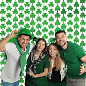 LOLStar 3 Pack St. Patrick's Day Foil Fringe Curtains Lucky St Patricks Day Party Decorations 3.3 x 6.6 ft Shamrock Tinsel Curtain Photo Prop Backdrop Streamer Backdrop for Irish Party Decoration