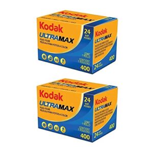 kodak ultramax 400 color negative film (iso 400) 35mm 24-exposures – 2 pack (2 items)