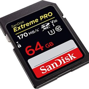 SanDisk 64GB Extreme PRO SDXC UHS-I Card - C10, U3, V30, 4K UHD, SD Card - SDSDXXY-064G-GN4IN