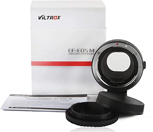 EF-EOS M Lens Adapter Auto-Focus Lens Converter Ring Compatible for Canon EF/EF-S Lens and Canon EOS-M (EF-M Mount) Camera EOS M M2 M3 M5 M6 M10 M50 M100