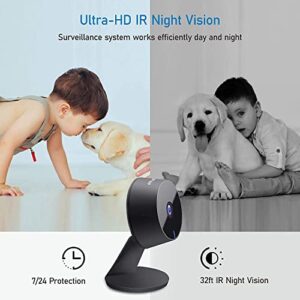 LaView Smart Indoor Security Camera for Home(2 Pack), 1080p HD Baby Monitor with Motion and Sound Detection,Two-Way Audio, Night Vision, US Cloud Server & SD Card Storage, Compatible with Alexa