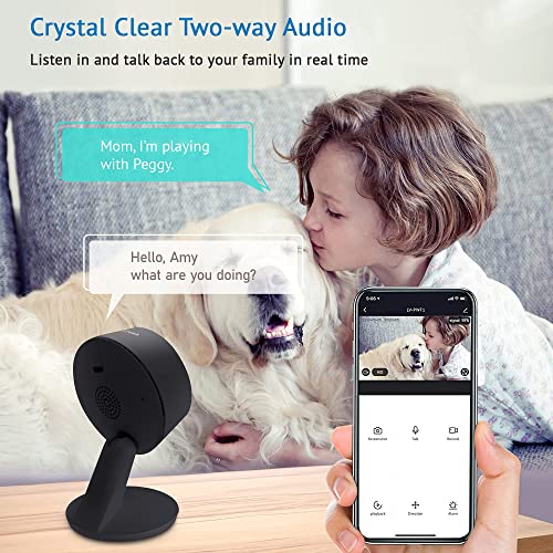 LaView Smart Indoor Security Camera for Home(2 Pack), 1080p HD Baby Monitor with Motion and Sound Detection,Two-Way Audio, Night Vision, US Cloud Server & SD Card Storage, Compatible with Alexa