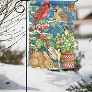 Toland Home Garden 119372 Winter Feast Winter Flag 12x18 Inch Double Sided Winter Garden Flag for Outdoor House Flag Yard Decoration