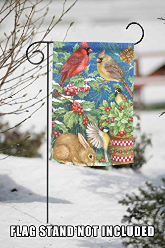 Toland Home Garden 119372 Winter Feast Winter Flag 12x18 Inch Double Sided Winter Garden Flag for Outdoor House Flag Yard Decoration