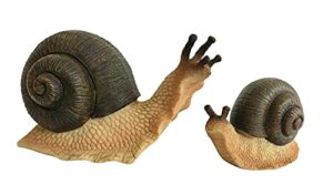 c&f garden decor outdoor polyresin snails-a pair statue 14020