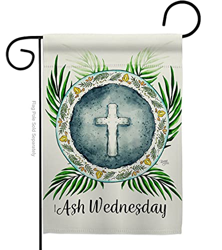 Breeze Decor Holy Ash Wednesday Garden Flag Religious Faith Hope Grace Peace Dove Christian Religion Easter House Decoration Banner Small Yard Gift Double-Sided, Made in USA