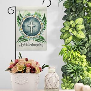 Breeze Decor Holy Ash Wednesday Garden Flag Religious Faith Hope Grace Peace Dove Christian Religion Easter House Decoration Banner Small Yard Gift Double-Sided, Made in USA