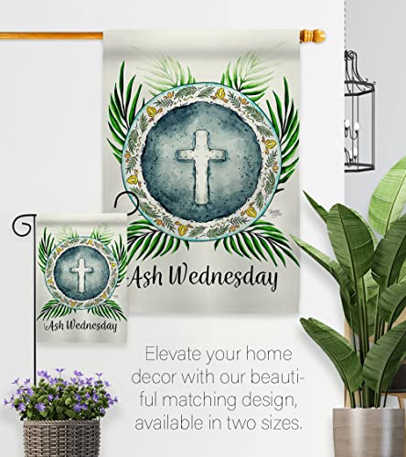 Breeze Decor Holy Ash Wednesday Garden Flag Religious Faith Hope Grace Peace Dove Christian Religion Easter House Decoration Banner Small Yard Gift Double-Sided, Made in USA