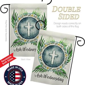 Breeze Decor Holy Ash Wednesday Garden Flag Religious Faith Hope Grace Peace Dove Christian Religion Easter House Decoration Banner Small Yard Gift Double-Sided, Made in USA