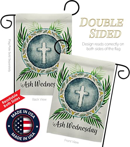 Breeze Decor Holy Ash Wednesday Garden Flag Religious Faith Hope Grace Peace Dove Christian Religion Easter House Decoration Banner Small Yard Gift Double-Sided, Made in USA