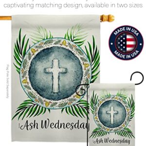 Breeze Decor Holy Ash Wednesday Garden Flag Religious Faith Hope Grace Peace Dove Christian Religion Easter House Decoration Banner Small Yard Gift Double-Sided, Made in USA