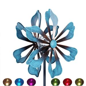 Solar Wind Spinners for Yard and Garden,(59''Height) Garden Sculptures & Statues,Wind Sculptures & Spinners,Windmills for The Yard Garden