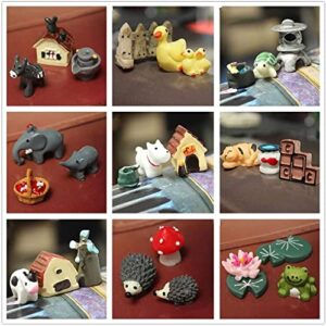 HYG Miniature Fairy Garden Accessories, Including Fairy Garden Animals, Mini Garden Houses and DIY Fairy Garden