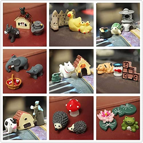 HYG Miniature Fairy Garden Accessories, Including Fairy Garden Animals, Mini Garden Houses and DIY Fairy Garden