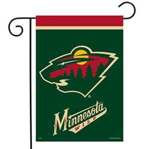 minnesota wild garden flag nhl licensed 12.5″ x 18″ briarwood lane