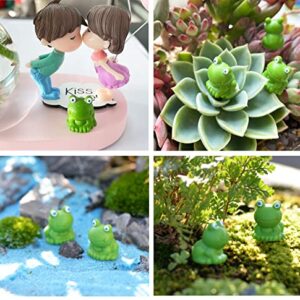 JKanruh 30 Pcs Mini Animals Miniature Resin Frogs,Cute Frogs Fairy Garden Moss Landscape Ornaments for Outdoor Decoration,Home Décor …