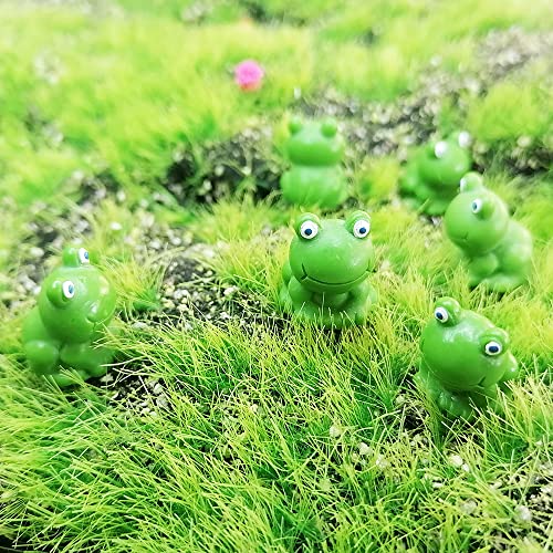 JKanruh 30 Pcs Mini Animals Miniature Resin Frogs,Cute Frogs Fairy Garden Moss Landscape Ornaments for Outdoor Decoration,Home Décor …