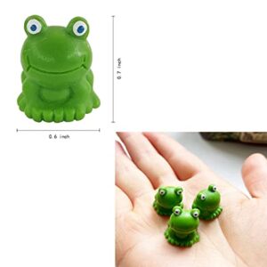 JKanruh 30 Pcs Mini Animals Miniature Resin Frogs,Cute Frogs Fairy Garden Moss Landscape Ornaments for Outdoor Decoration,Home Décor …