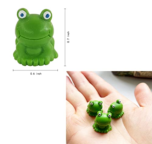 JKanruh 30 Pcs Mini Animals Miniature Resin Frogs,Cute Frogs Fairy Garden Moss Landscape Ornaments for Outdoor Decoration,Home Décor …