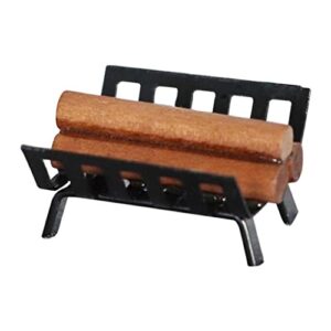 gazechimp 1:12 miniature wood firewood rack holder cooking tool garden decoration