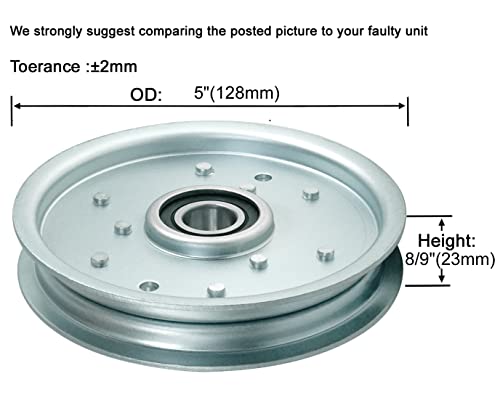 q&p Outdoor Power Idler Pulley Replace John Deere Part AM121108 Compatible with Sabre Models 1438 1538 1742 and 15.542 Scotts Models S1642 and S1742