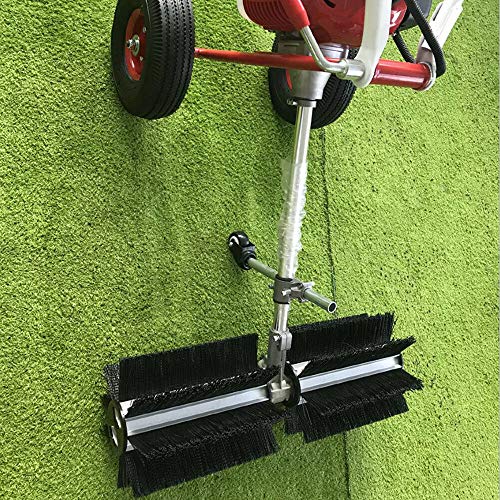 Sweeper Broom, Outdoor Hand Held Broom, Handheld Sweeper, 2 Stroke 43cc 1.7 Horsepower Engine Sweeper for Cleaning Snow Driveway Grass Lawn Garden Sweeper Cleaner Tools