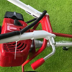 Sweeper Broom, Outdoor Hand Held Broom, Handheld Sweeper, 2 Stroke 43cc 1.7 Horsepower Engine Sweeper for Cleaning Snow Driveway Grass Lawn Garden Sweeper Cleaner Tools