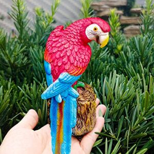 XURLEQ Garden Solar Light Outdoor Decor, Resin Parrot Solar LED Light for Outdoor, Animal Waterproof Light for Flower Fence Lawn Passage Walkway Courtyard Party Decoration, Red Parrot