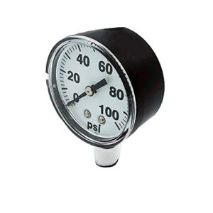 Fimco Bottom Fitting Spray Tank Pressure Gauge 5167007, 100 PSI, 1/4" MIPT, 2" Face