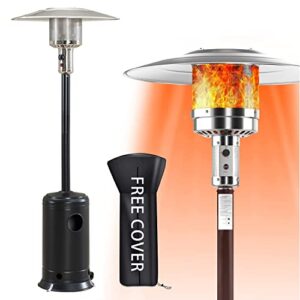 48000 btu outdoor heaters for patio – patio heater propane, outdoor heater with wheels, ground plugs, propane heater for garden, party, backyard