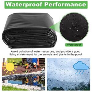 ACTREY 10 x 13 Feet 15.6 Mil HDPE Pond Liner Pond Skins for Fish Pond Liners for Waterfall, Pond and Fish Ponds and Water Gardens