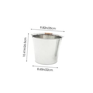 Luxshiny Metal Bucket Cm Accessory Pits Ash Multi-use Buckets Wear-resistant Practical Garden Home Bin Incinerator Money Fireplace Pit Burn Multi-function with for Metal Handheld Ash Bucket