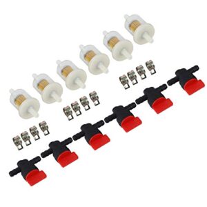 topincn fuel filter carburetor filter cutoff shut off valve clamp kit for garden brush cutter lawn mower accessories