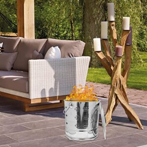 Happyyami Firepit Stainless Steel Metal Burn Incinerator Cage Fire Pit Garden Fire Cage Leaf Trash Burning Barrels for Outside Outdoor Fire Pits Outdoor Fire Pits