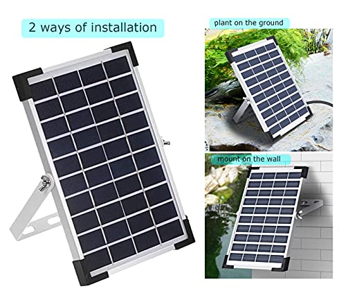 Lewisia 5W Solar Fountain Pump with Battery Backup for Patio Pool Koi Pond Bird Bath Garden Decoration Submersible Solar Powered Water Pump Kit