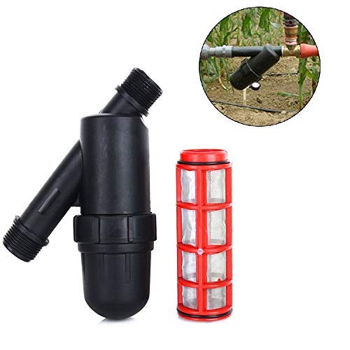 Drip Irrigation Filter, 3/4" Y Water Filter Strainer Stainless Steel 120 Mesh Screen Filter Gardening Drip Irrigation Water Tank Pool Pump Y Shaped Screen Filter for Garden Greenhouse Agricultural