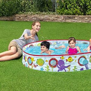 Bestway 55029 Paddling Fill N Kids Garden Pool with Fun Fish Print, Multicolor, 1.52 m x 25 cm