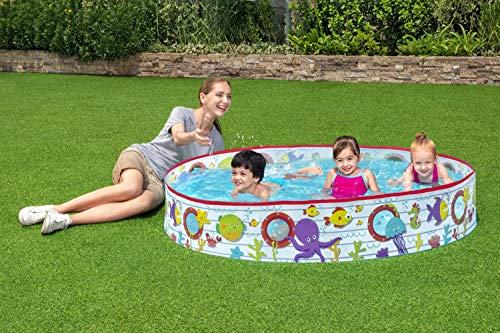 Bestway 55029 Paddling Fill N Kids Garden Pool with Fun Fish Print, Multicolor, 1.52 m x 25 cm