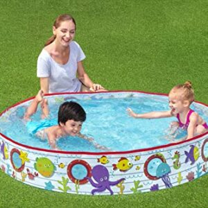 Bestway 55029 Paddling Fill N Kids Garden Pool with Fun Fish Print, Multicolor, 1.52 m x 25 cm