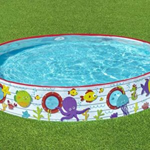 Bestway 55029 Paddling Fill N Kids Garden Pool with Fun Fish Print, Multicolor, 1.52 m x 25 cm