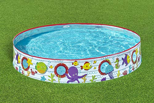 Bestway 55029 Paddling Fill N Kids Garden Pool with Fun Fish Print, Multicolor, 1.52 m x 25 cm