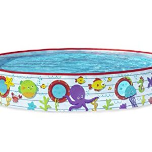 Bestway 55029 Paddling Fill N Kids Garden Pool with Fun Fish Print, Multicolor, 1.52 m x 25 cm