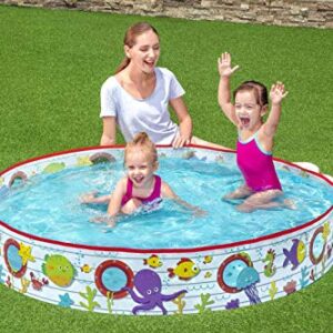 Bestway 55029 Paddling Fill N Kids Garden Pool with Fun Fish Print, Multicolor, 1.52 m x 25 cm