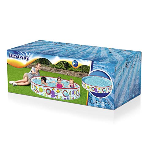 Bestway 55029 Paddling Fill N Kids Garden Pool with Fun Fish Print, Multicolor, 1.52 m x 25 cm