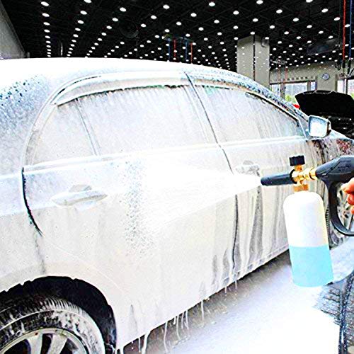 SZSXHX S400 Foam Cannon Gun 3000 PSI High Pressure Washer Foam Wash Gun Car Washer Gun With 7 Nozzles 1 M22 Adapter 1 Coral glove