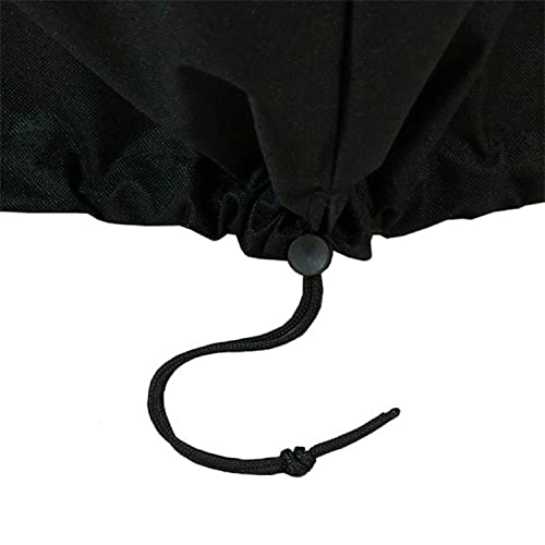 Sunnydaze Round Outdoor Fire Pit Cover - Weather-Resistant Black Heavy Duty Vinyl PVC Round Fireplace Cover with Drawstring Closure - 30-Inch