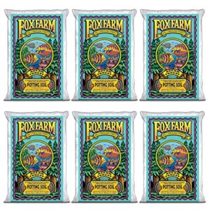 foxfarm fx14000 ocean forest indoor/outdoor garden potting soil bags 6.3-6.8 ph, 1.5 cubic feet, 40 pounds for plants (6 pack