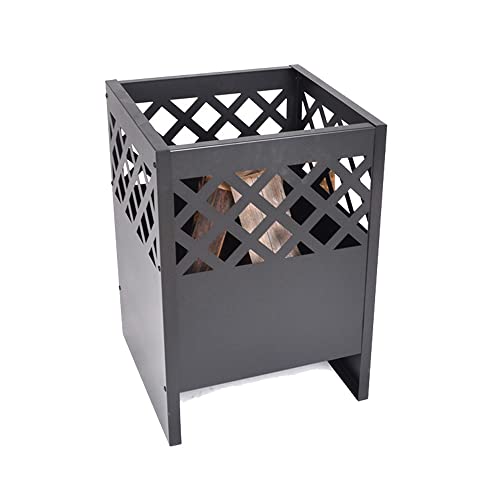 KAIWU Metal Fire Pit Stove Grilled Brazier Bonfire Pot Household Firewood Pot Winter Heating Outdoor Garden Stove (Color : 01, Size : 50 * 35 * 35cm)